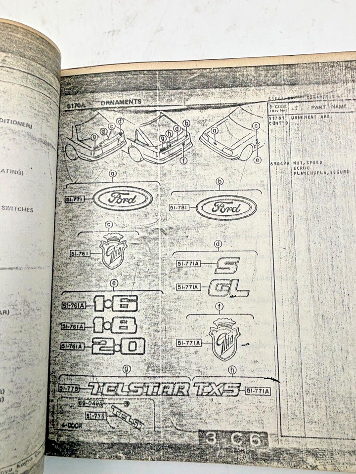 Ford Badge/Emblem/Ornament - Rear for Ford Telstar Sedan 4 Doors G055 ...