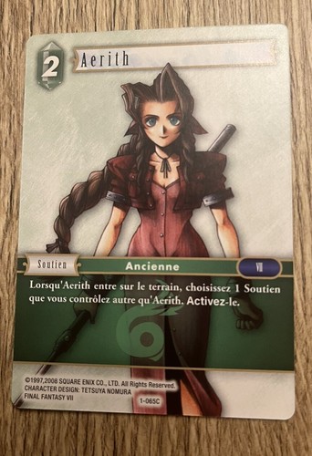 Carte 1-065C Aerith Final fantasy trading card game Square Enix | eBay