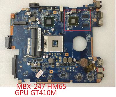 For Sony MBX-247 Laptop motherboard HM65 GPU 410M A1848625A A1827702A ...