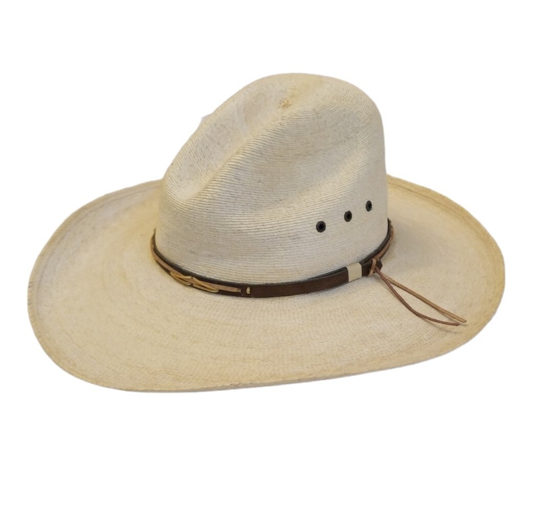 Vintage Texas Hat Company Size 7 Geniune Genuine Palm Leaf Cowboy ...
