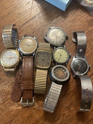 7 Estate Vintage Mens Waltham, Timex, Orion, Andre Bouchard ...