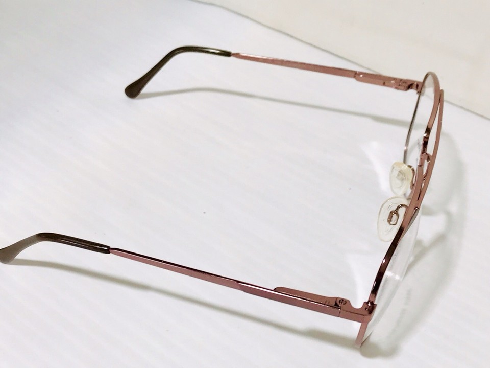 KENMARK FLEX 55mm SQUARE BROWN METAL MEN'S EYEGLASSES OPHTHALMIC FRAME ...