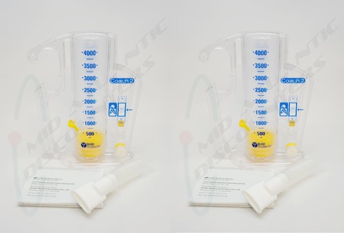 2pk NOS Portex(TM) Coach 2 Volumetric Incentive Spirometer, One-Way ...