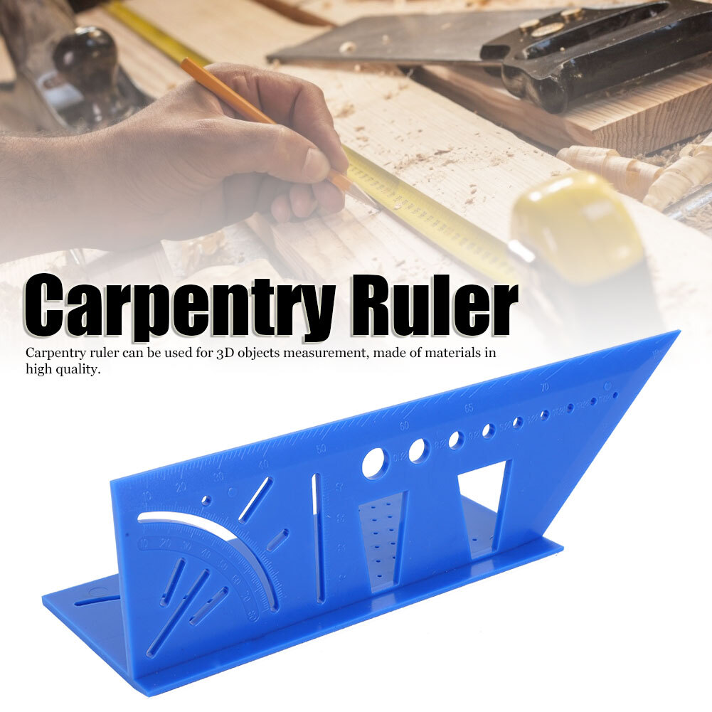 2PCs Angle Ruler 3D Woodworking Scriber Measuring Tool Bevel ...