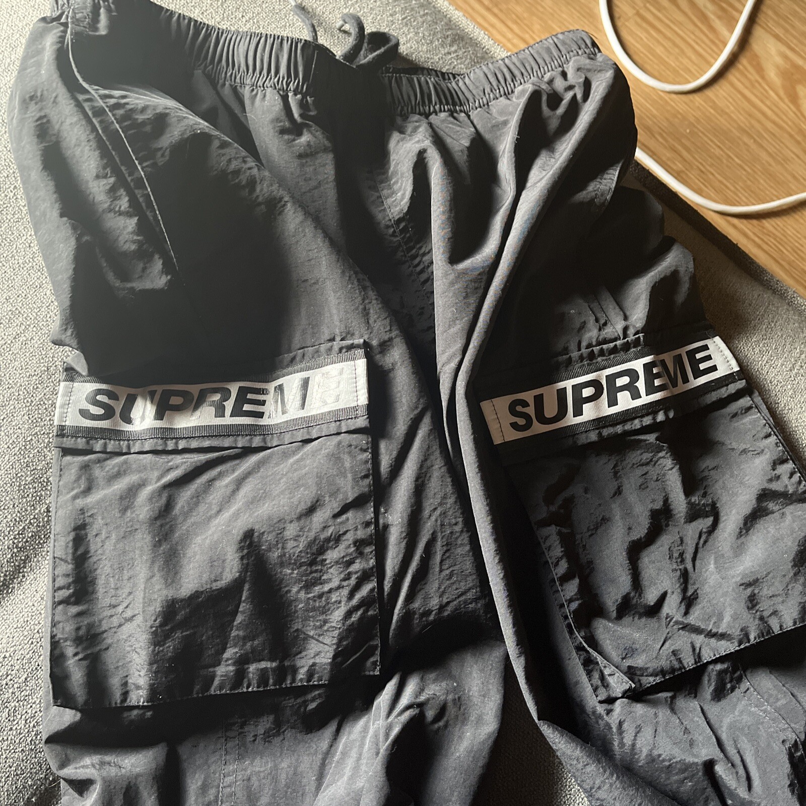 Supreme Reflective Nylon Cargo Pants Size SMALL - Gem