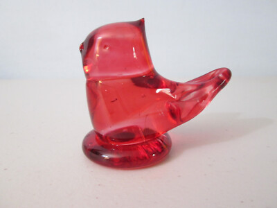 Ron Ray Glass Cardinal Bird Of Love 2.25" 2001 | eBay