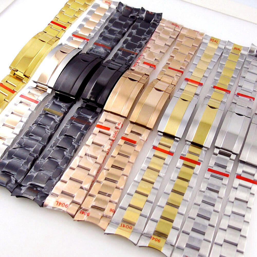 20mm Polish Brushed Watch Band Strap Watchband Bracelet 316L Stainless ...