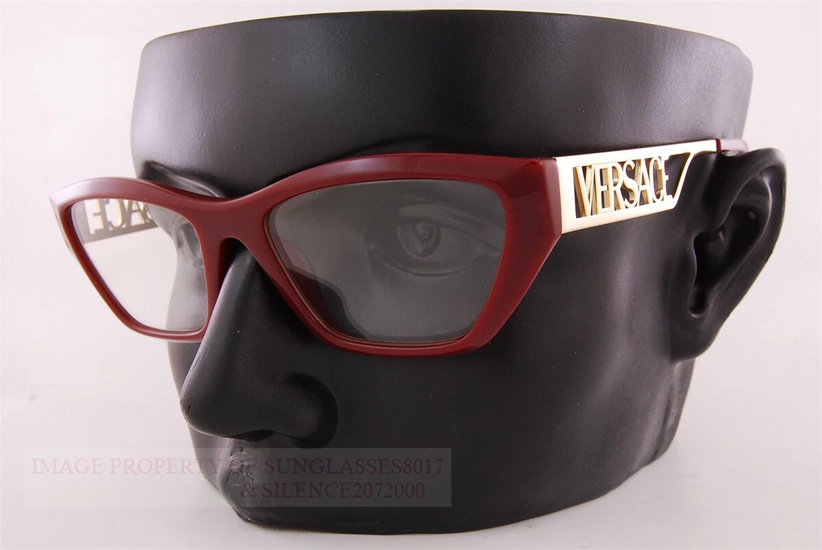 red versace eyeglass frames