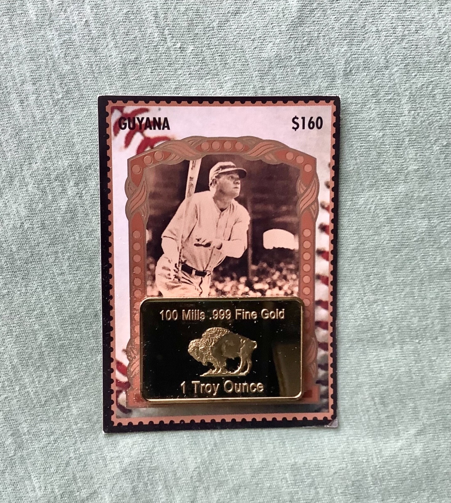 1994 Guyana Sultan of Swat Card $160 Babe Ruth #11w/100 Mills Troy ...