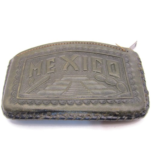 Mexico Souvenir Vintage Leather Coin Purse Horse Design | eBay
