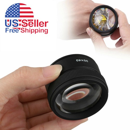 40x Magnifying Glass Eye Loupes Loop Optical Magnifier Jewelry Watch ...
