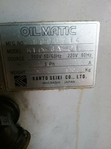 OILMATIC Kanto Seiki AUTOMATIC OIL CHILLER KTC-6A-C1 | eBay