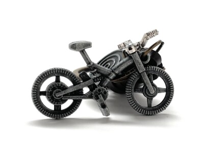 Mountain Bike Keychain Genuine Leather and Metal Car Key Chain Bicycle ...