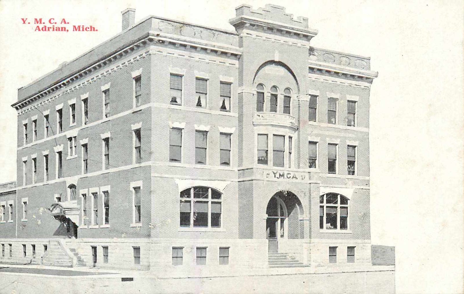 Postcard Y.M.C.A. Building Adrian Mich Divided Unposted | eBay
