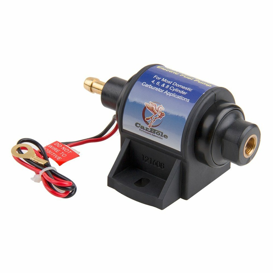 4-7 PSI Universal Electric Fuel Pump For w/Carburetor 35 GPH 12V Micro ...