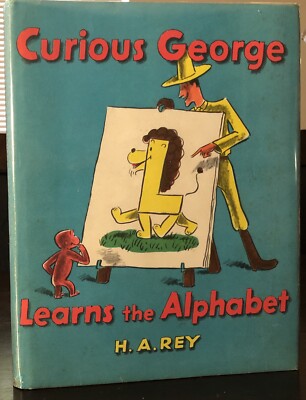 Curious George Learns The Alphabet 1963 1ST/1ST In DJ First Edition H ...
