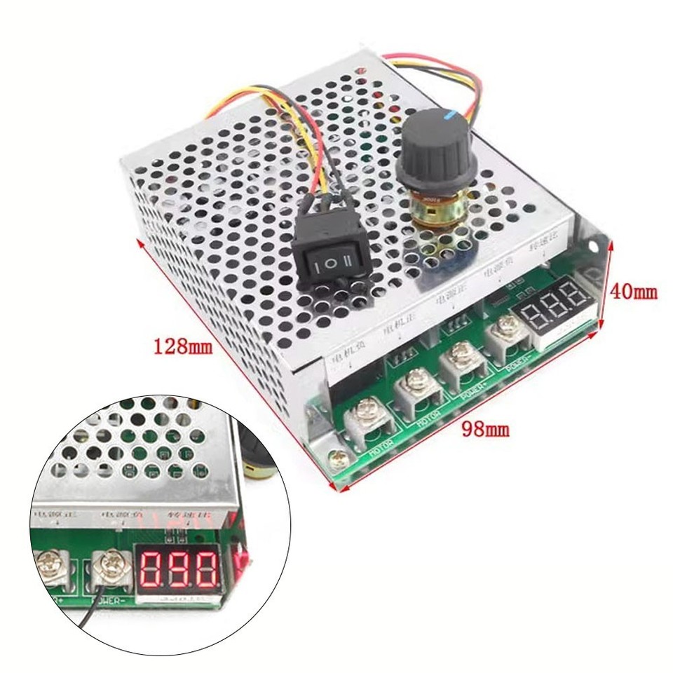 Professional Grade DC Motor Controller with Digital Display and Safety ...