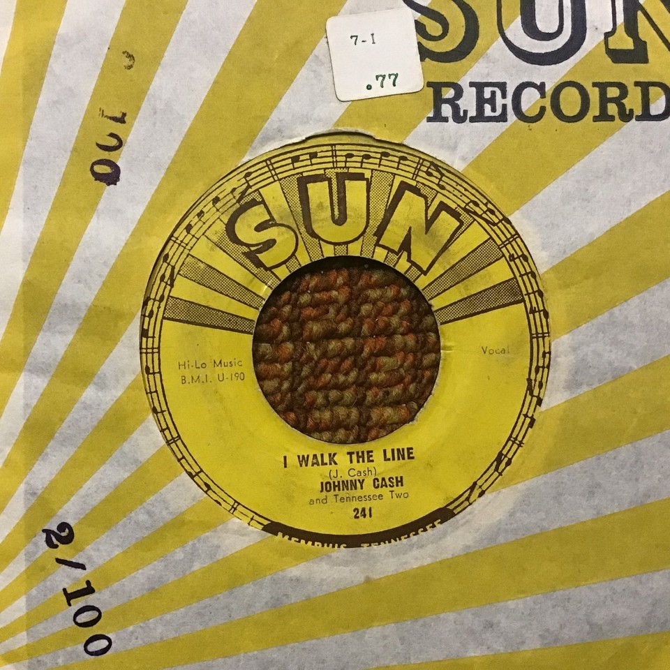 45 RPM Johnny Cash SUN 241 I walk the Line / Get Rhythm VG | eBay
