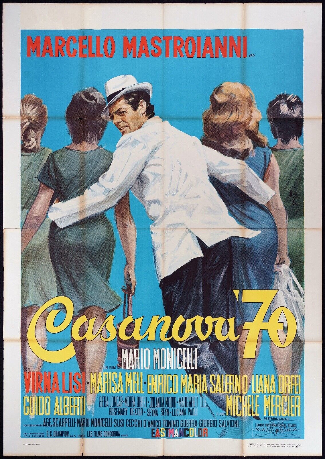 CASANOVA 70 POSTER MONICELLI MASTROIANNI VIRNA LISI 1964 MOVIE POSTER ...