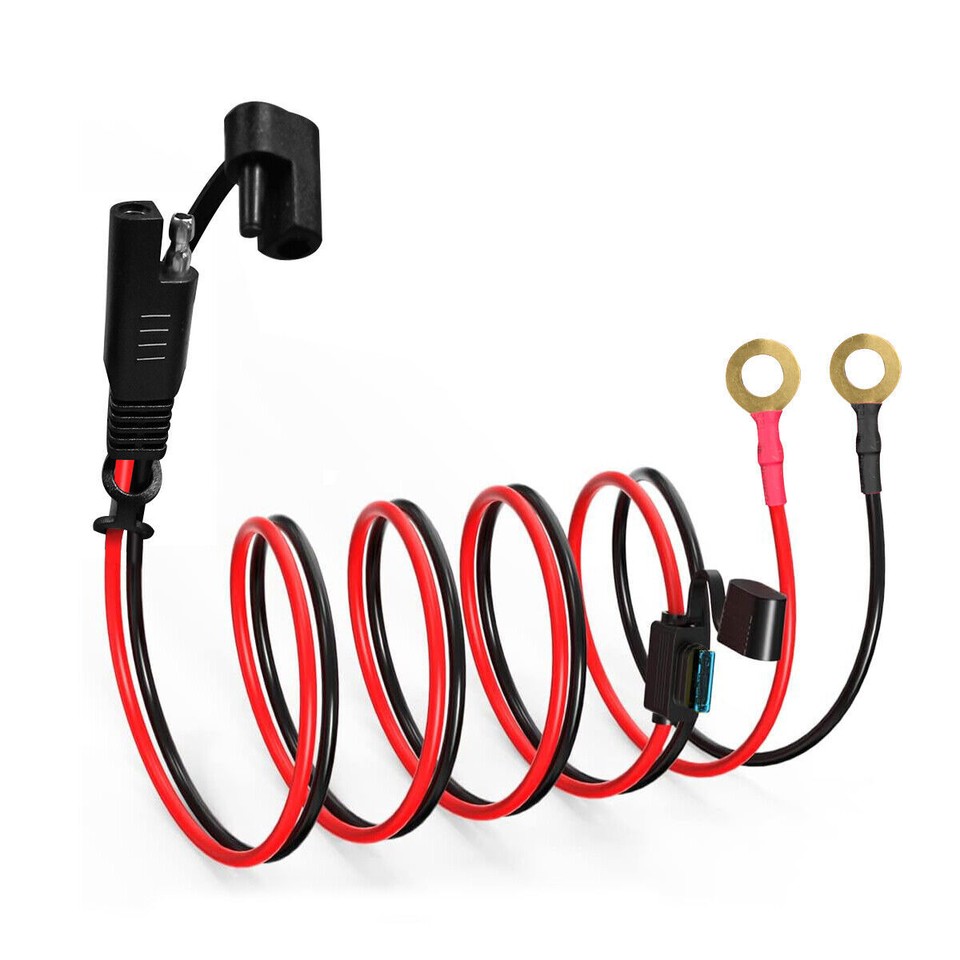 2-10FT 14AWG Battery Cable Tender Terminal SAE To O Ring Harness ...