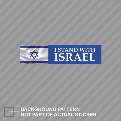 I Stand with Israel Sticker Decal Vinyl v2 Israeli jewish support proud ...