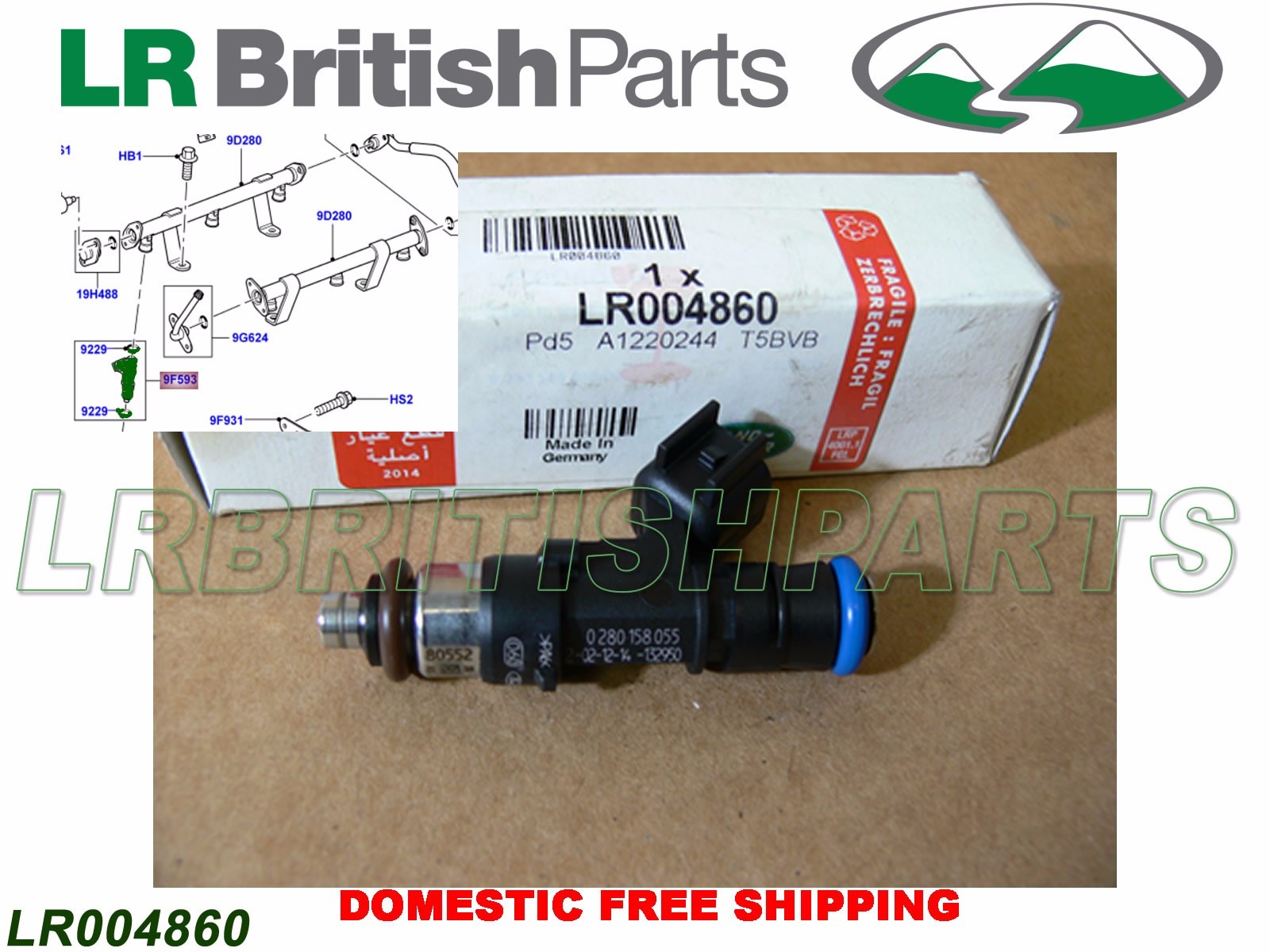 GENUINE LAND ROVER FUEL INJECTOR LR3 LR4 V6 4.0 NEW LR004860 | eBay