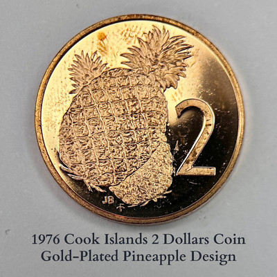 1976 Cook Islands 2 cents proof coin - Pineapple Design #168 | eBay