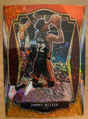 2020-21 Select Red White Orange Shimmer Prizm JIMMY BUTLER #115 MIAMI ...