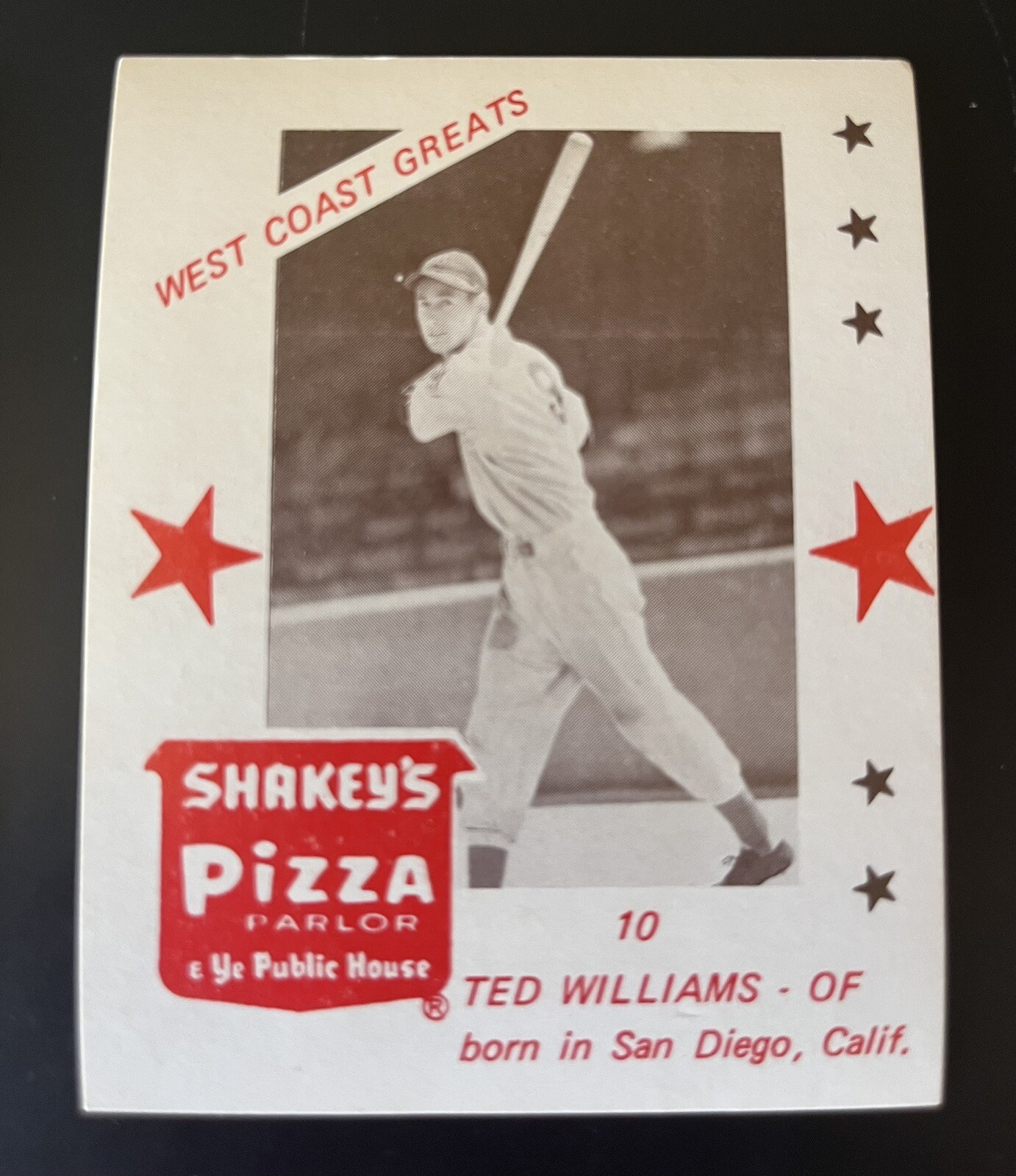 1975 SHAKEY'S PIZZA West Coast Greats Baseball Card Set WILLIAMS ...