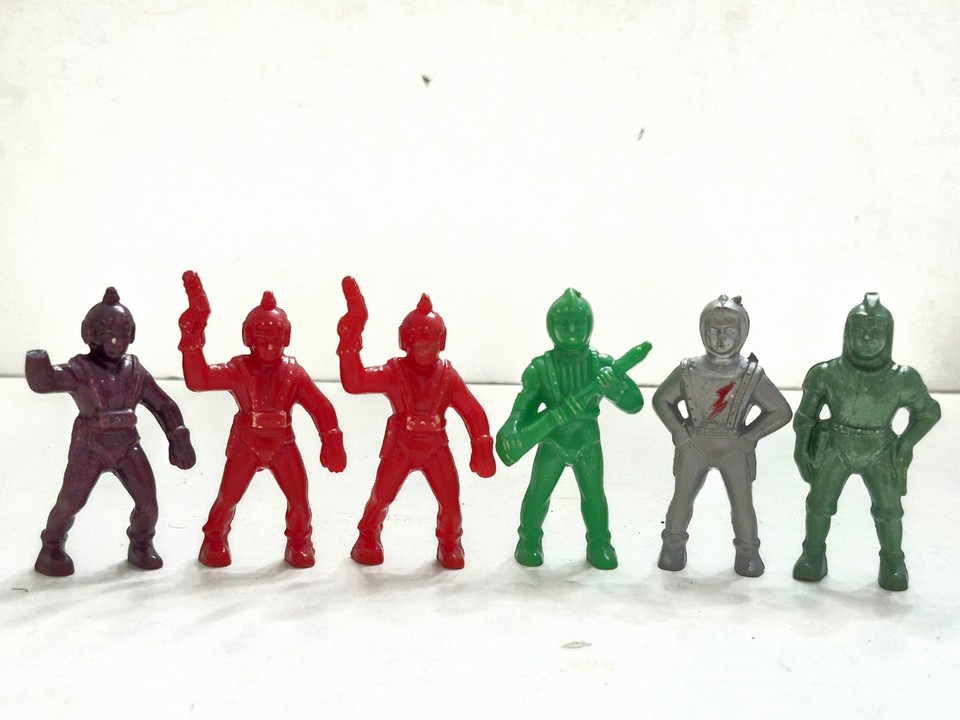 6x Vintage Archer Ajax Spacemen Robot Sci Fi Soldier Figures Ray Gun ...