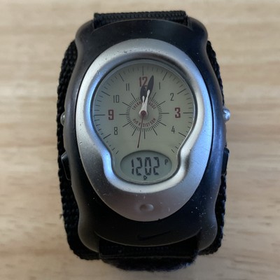 Vintage Rare Nike ACG Thermal Gauge WR50M Quartz Canvas Strap Watch ...