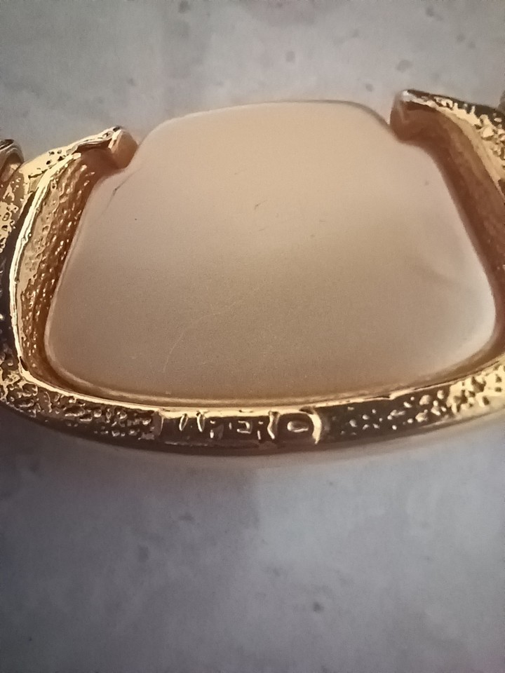 Napier Gold Tone Wide Band Collar Necklace Fold Over Closure Signed | eBay