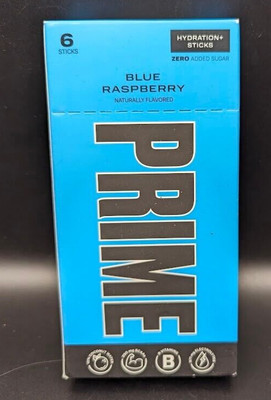 PRIME Hydration Stick Pack Blue Raspberry 6 Sticks EXP 09/24 | eBay
