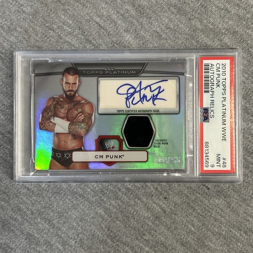2010 Topps Platinum WWE #48 CM Punk Autograph Relics PSA 9 MINT | eBay