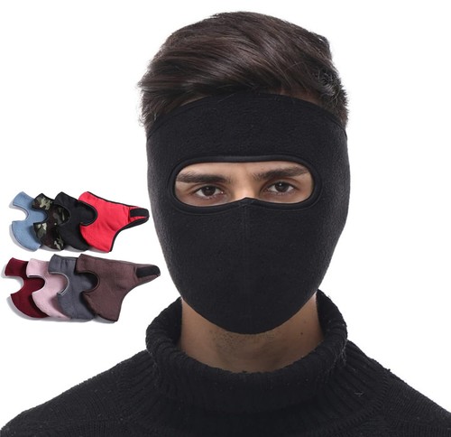 Winter Fleece Ski Mask Cycling Full Face Mask Cold Weather Warm ...