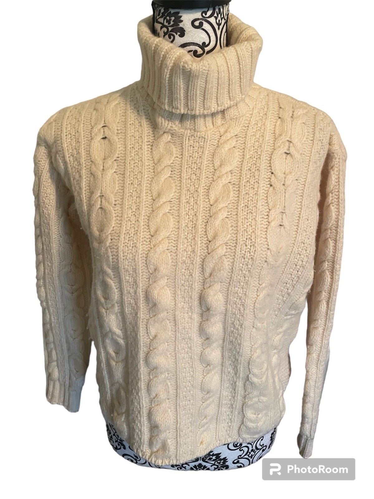 Inis Crafts Ireland Merino Wool Fisherman Sweater, Co… - Gem