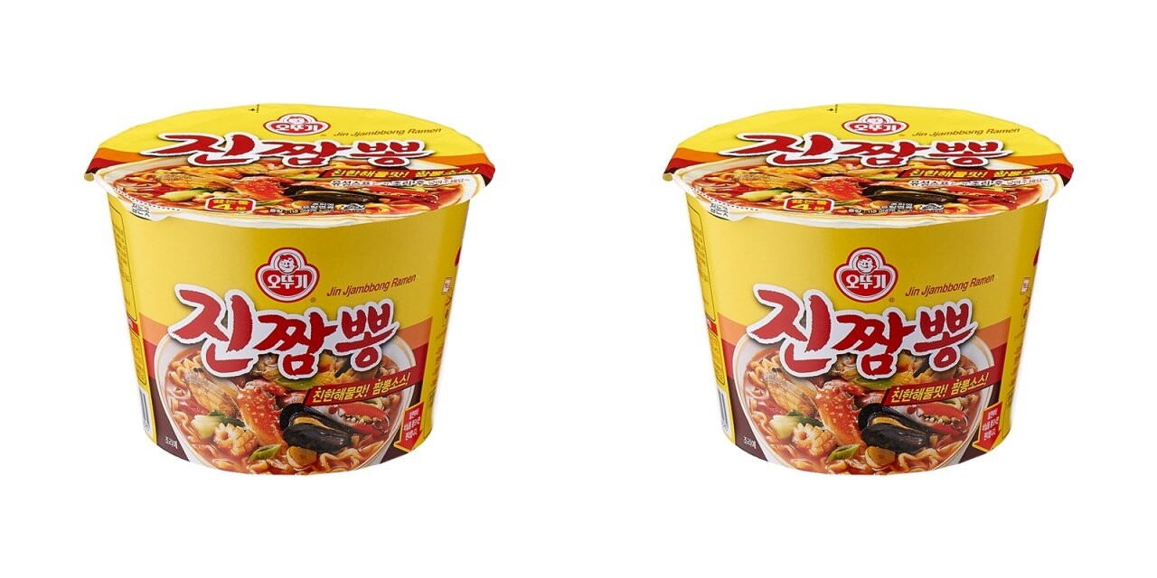 Korean Instant Noodle OTTOGI JIN JJAMPPONG Big Size 2pack Cup Ramen ...