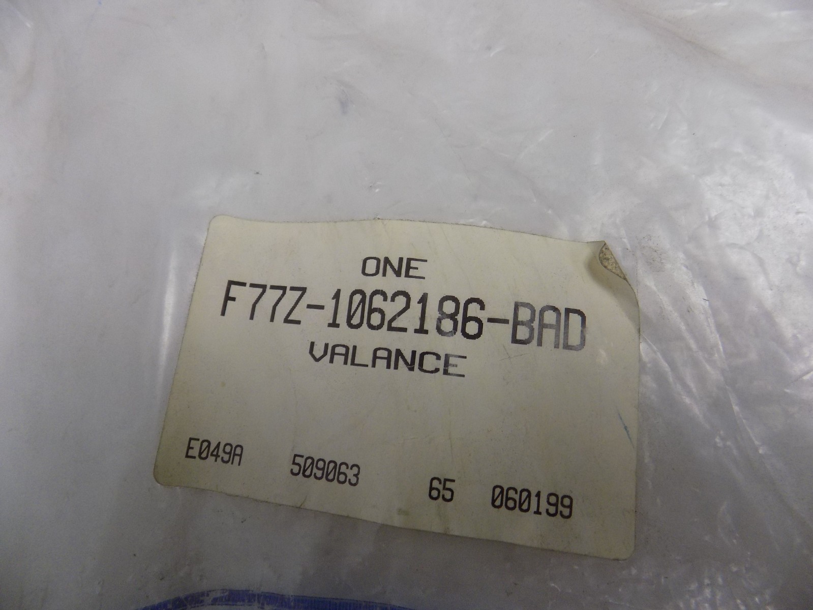 New OEM Ford Seat Valence Cover Trim Panel Genuine NOS F77Z-1062186-BAD ...