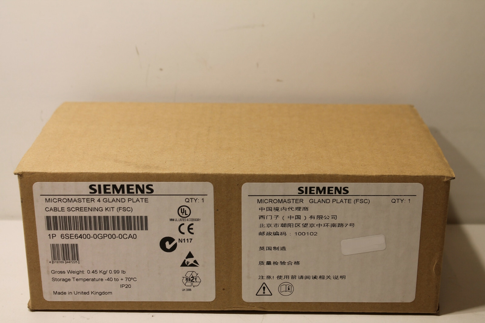 Siemens 6SE6400-0GP00-0CA0 Micromaster 4 Gland Plate NEW | eBay