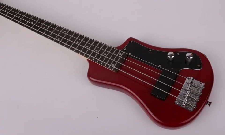 Red color Right hand electric 4strings mini travel bass | eBay