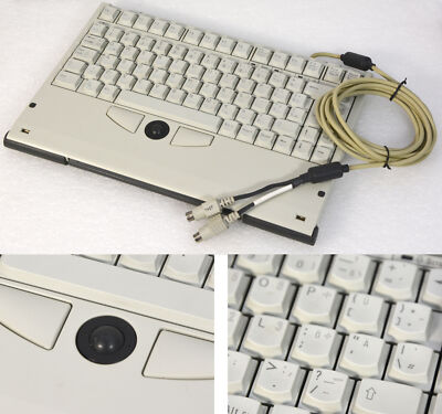 Keyboard with Trackball Siemens German S26381-K250-V121 PS/2 Mini ...