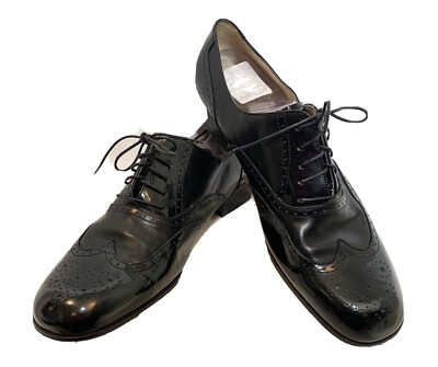 NEW Salvatore Ferragamo Sport Black Wing Tip Lace-Up Oxfords NWOB 11 B ...