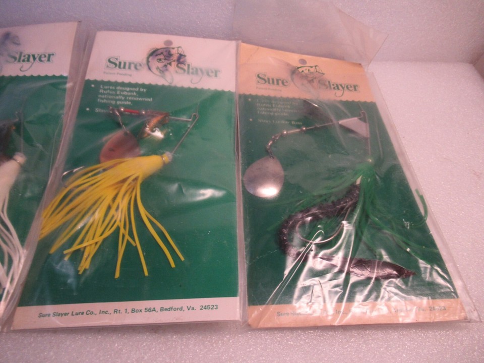 EXTREMELY RARE SURE SLAYER LURE CO SPINNERBAIT FISHING LURES (SEE ...