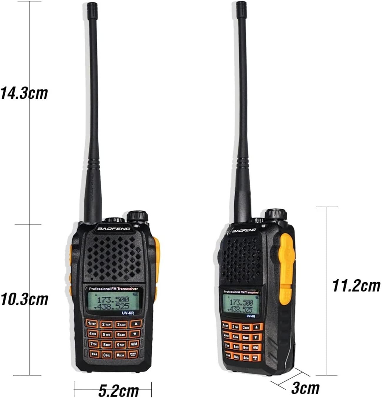Baofeng UV-6R Ham Radio Handheld Two Way Radio 5W Portable Walkie ...