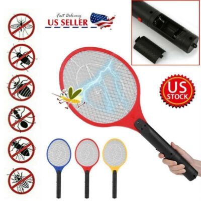 Electric Handheld Mosquito Fly Swatter Zapper Killer Bug Pest Insect ...