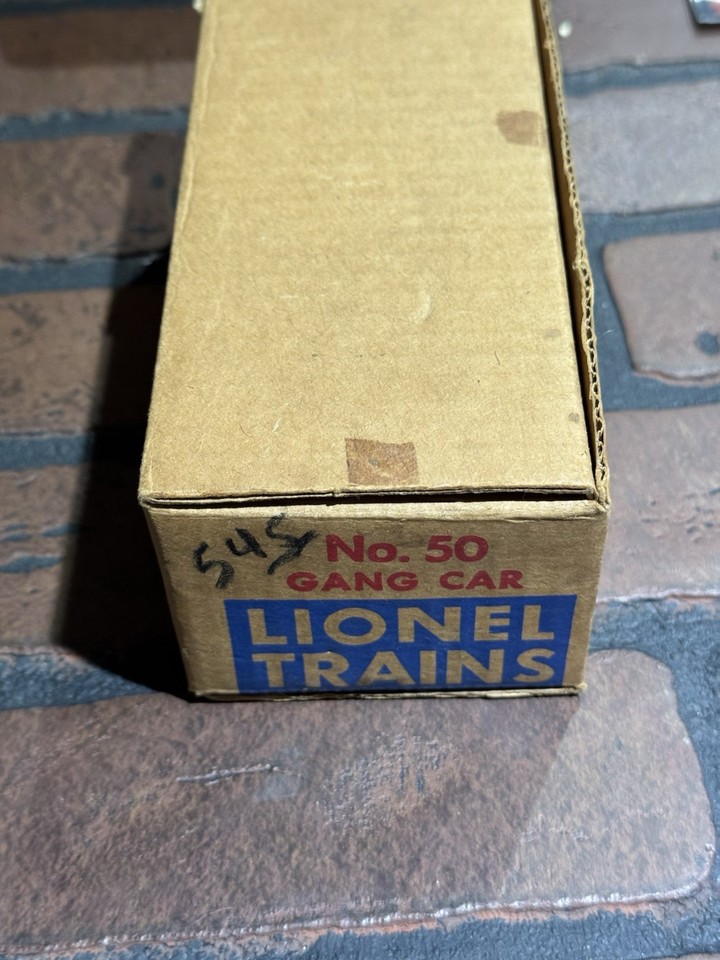 LIONEL No. 50 GANG CAR W/ORIG. BOX - OFF-CENTER HORN - NICE COND. | eBay