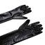Womens PVC Leather Long Glove Opera Length Finger Stretchy Gloves Party ...