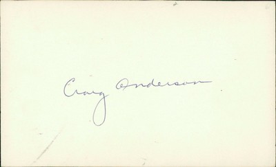 Craig Anderson New York Mets Signed 3x5 Card Debut 1961 | eBay