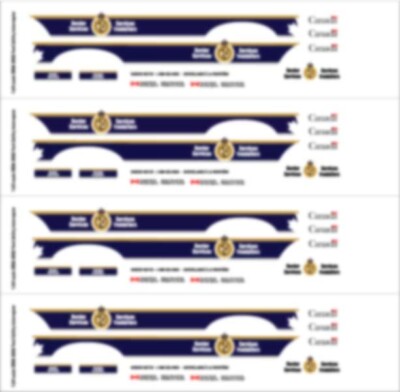 1:24 DECALS CBSA CANADA BORDER SERVICES AGENCY 2022 MOTORMAX FORD ...