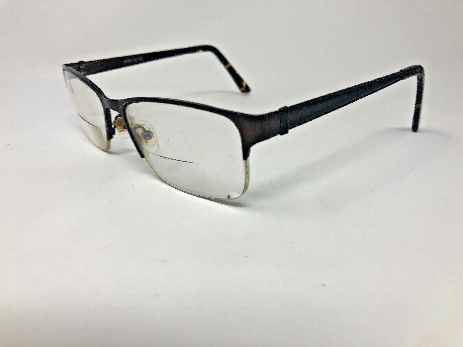 BENELLI 14310 Eyeglasses Frame Half Rimless 53-17-143 Dark Brown Matte ...